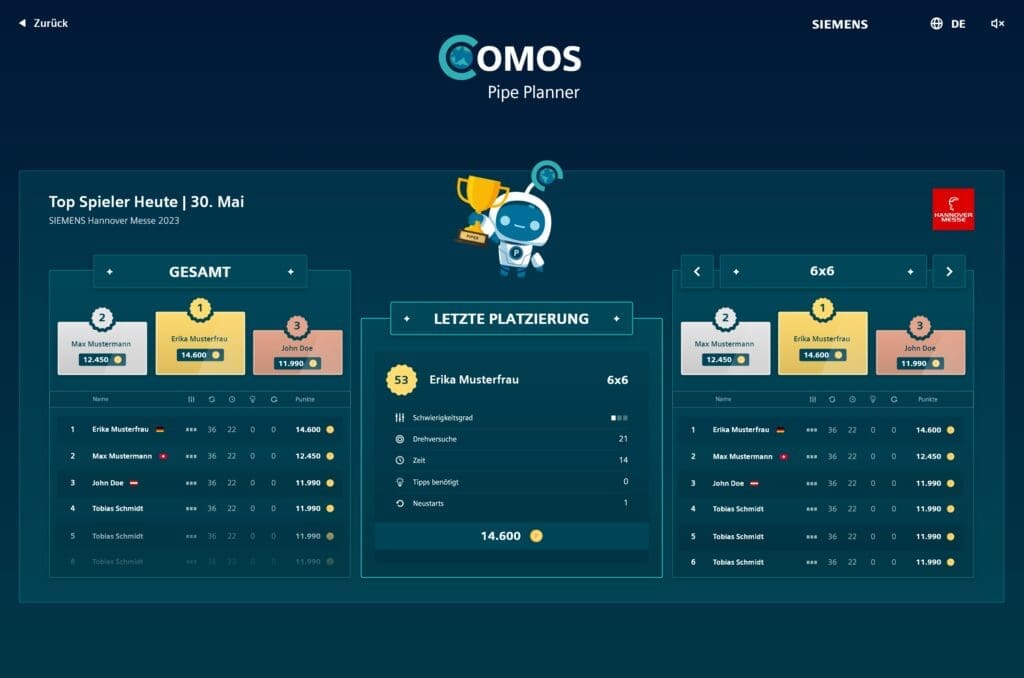 Siemens COMOS Pipe Planner Puzzle Game | Umami Creative GmbH